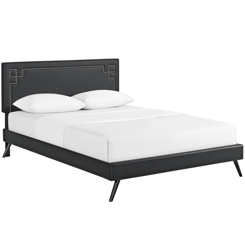 Modway Josie Vinyl Platform Bed with Round Splayed Legs Reviews Wayfair